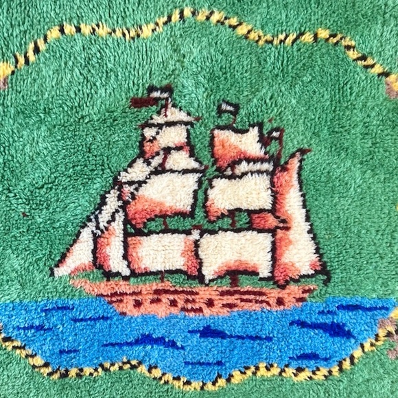 Vintage | Wall Decor | Large Vintage Latch Hook Wall Hanging Shag Rug ...